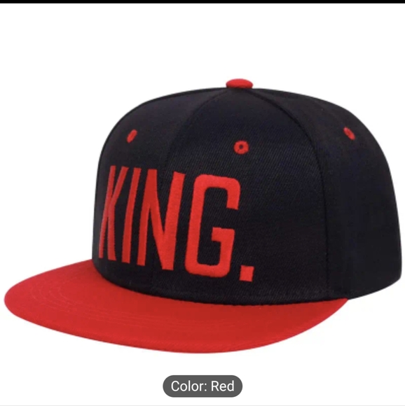 ExyFunShop (Hats) | Accessories | Mens King Baseball Cap Navy Blue Red Snapback Hat | Poshmark